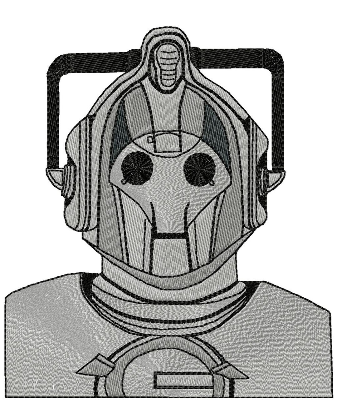 CYBERMAN - NEW (dr WHO) - Single Machine Embroidery Design in 2 Sizes ...