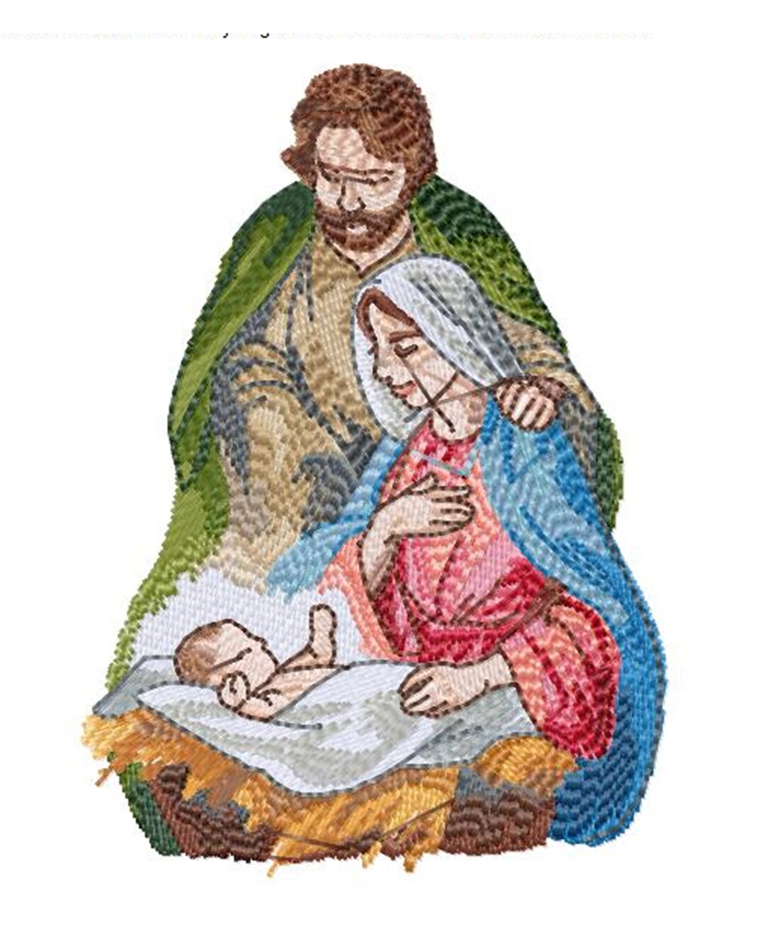 NATIVITY SCENE - Single Machine Embroidery Design for 5x7" Hoop in 7 ...