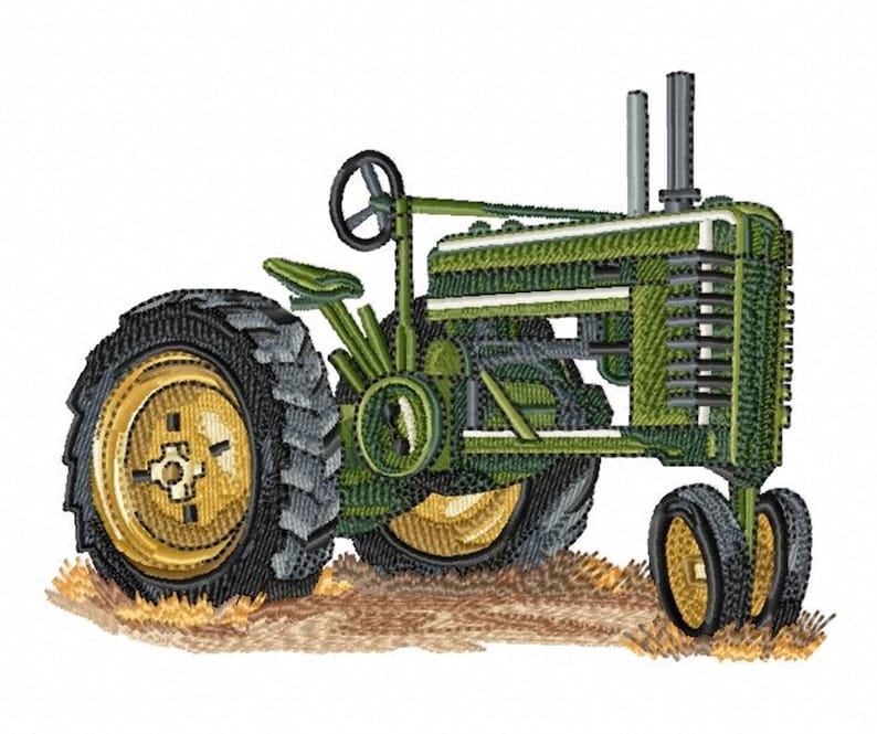 FARM TRACTOR - Single Machine Embroidery Design for 5x7" Hoop in 7 ...
