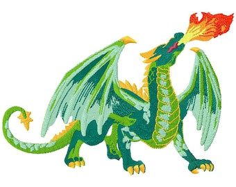 Dragon Embroidery - Etsy