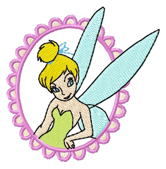 TINKERBELL CAMEO Single Machine Embroidery Design Files for | Etsy