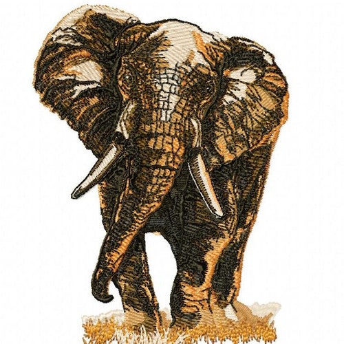 Elephant Machine Embroidery Design 3 Sizes - Etsy