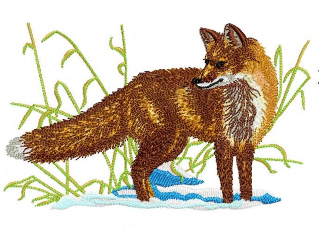 FOX Single Machine Embroidery Design for 5x7 Hoop in 8 Formats read ...