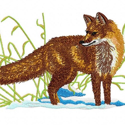 Fox Embroidery Design Machine Designs in the Hoop Pes File - Etsy