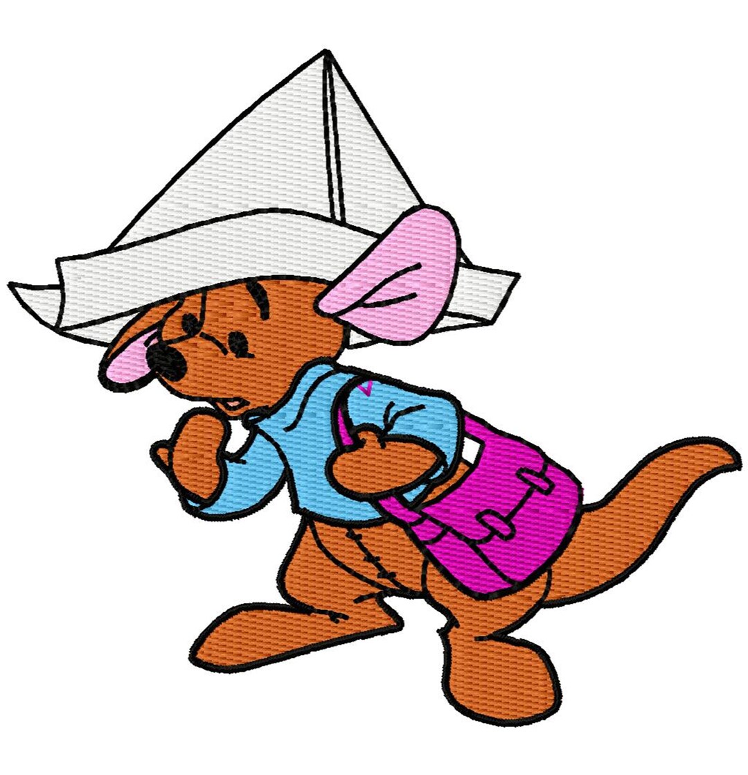 ROO - Single Machine Embroidery Design for 4x4" Hoop in 8 Formats ...