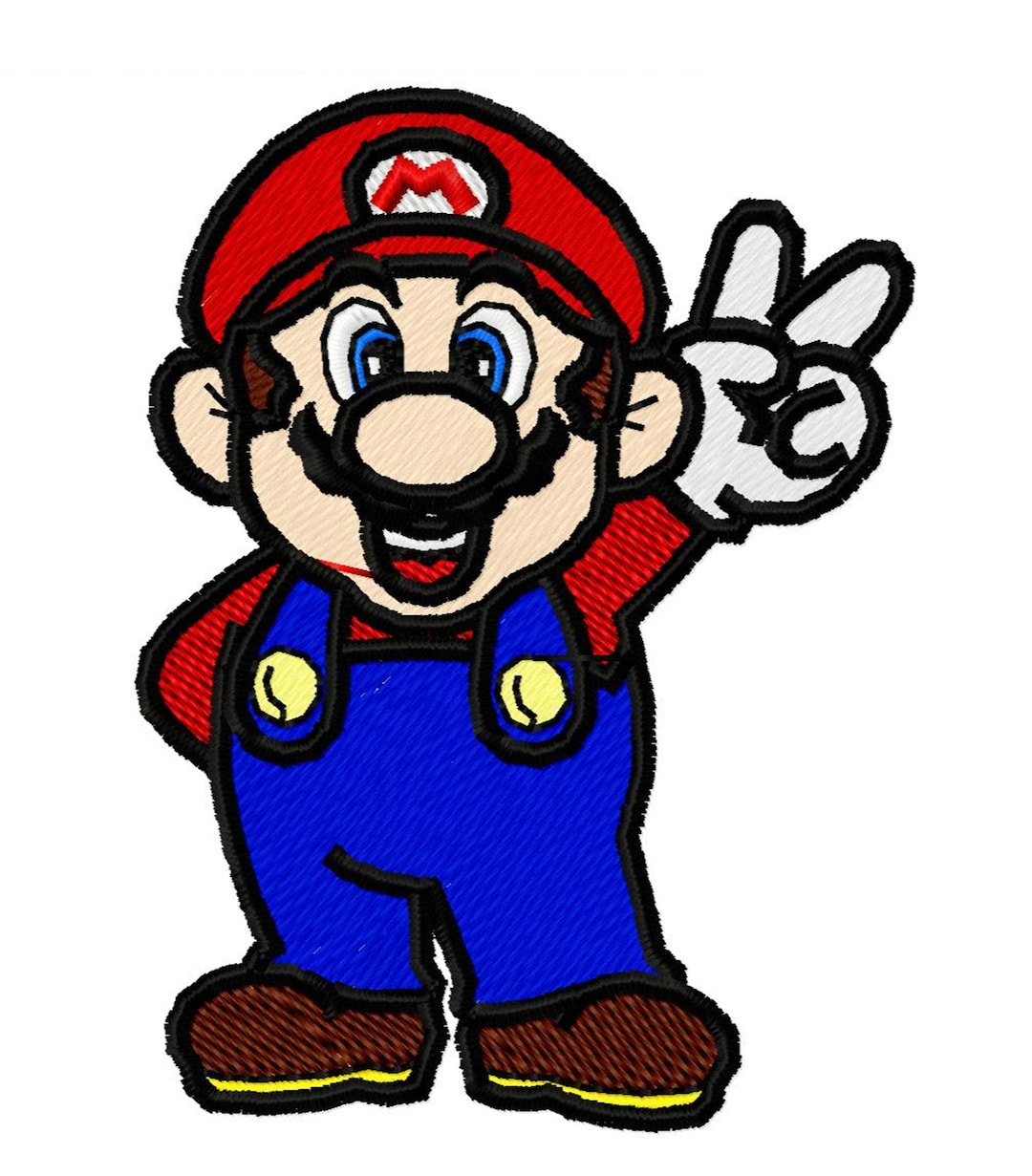 SUPER MARIO TOO - Single Machine Embroidery Design for 4x4" Hoop in 8 ...