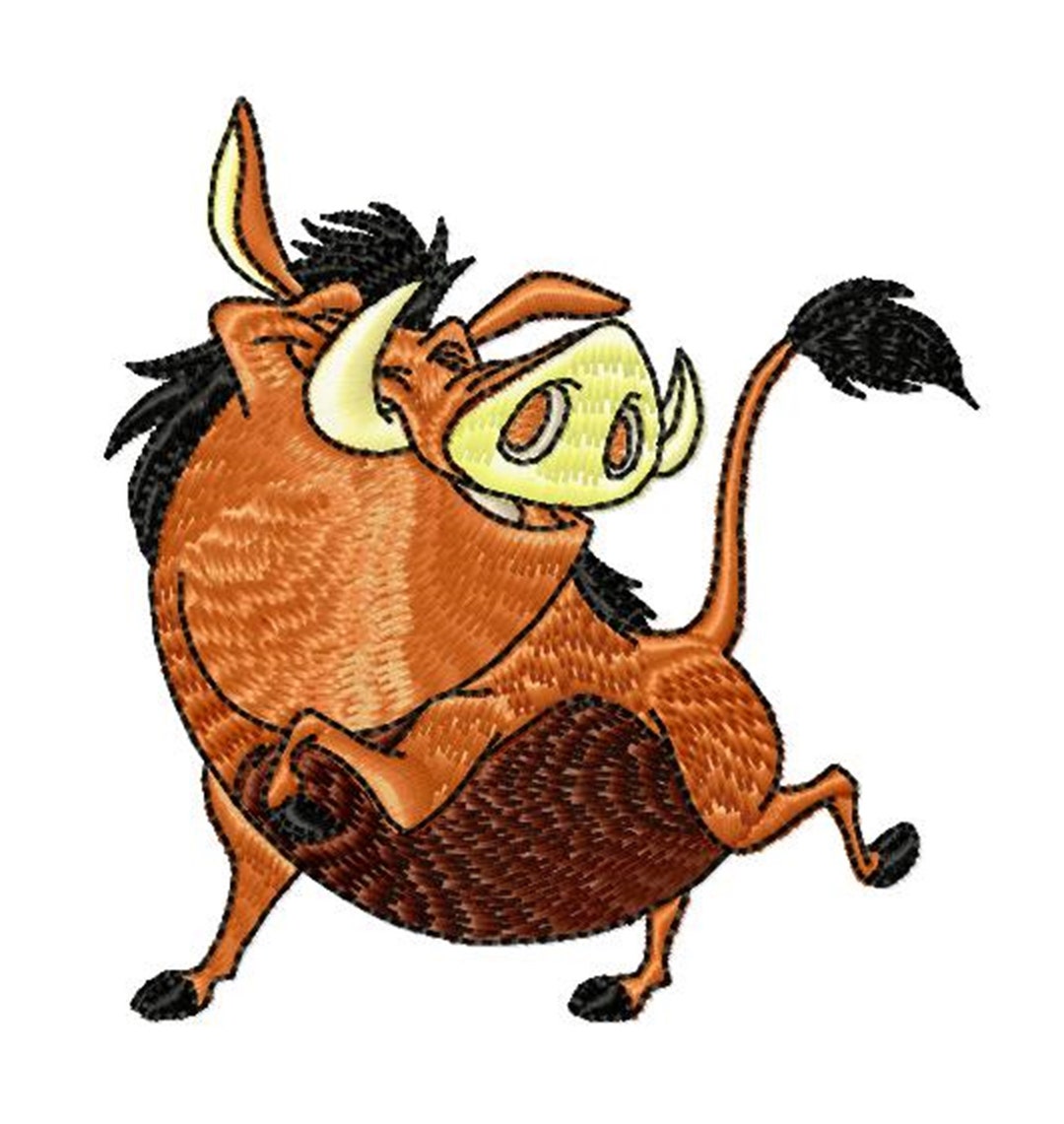 PUMBAA - Single Machine Embroidery Design for 4x4" Hoop in 8 Formats ...