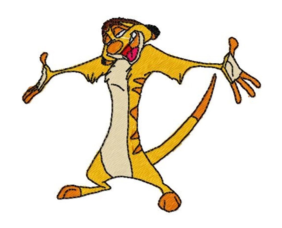 TIMON Single Machine Embroidery Design for the 4x4 Hoop in 8 Formats ...