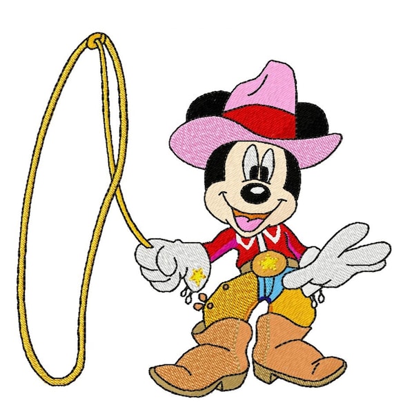 Mickey Cowboy - Etsy