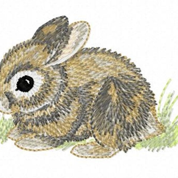 Rabbit Embroidery - Etsy