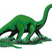 BRONTOSAURUS DINOSAUR - Single Machine Embroidery Design for 4x4x" Hoop ...