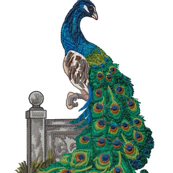 Peacock Embroidery - Etsy