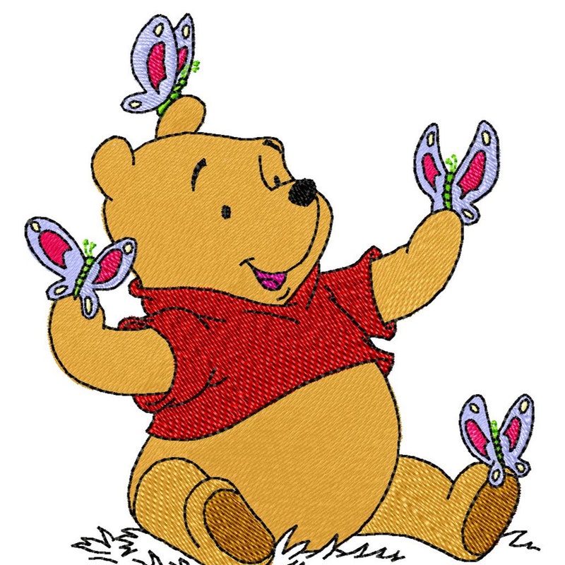 Pooh Machine Embroidery - Etsy