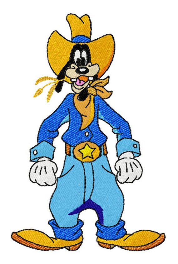 COWBOY GOOFY Single Machine Embroidery Design for 5x7 | Etsy