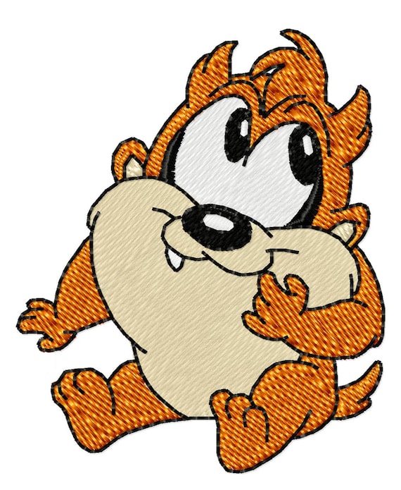 BABY TAZ Single Machine Embroidery Design for 4x4 Hoop - Etsy