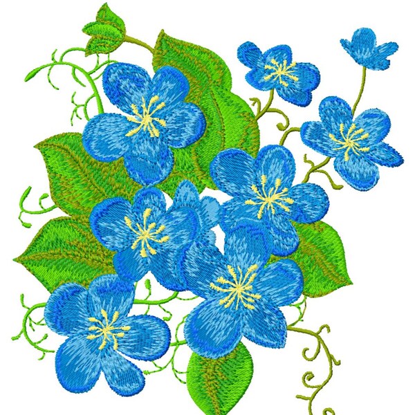 Forget Me Not Embroidery Design - Etsy