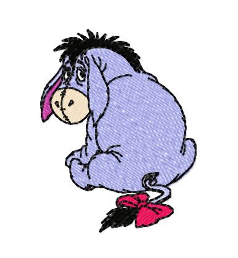 EEYORE - Single Machine Embroidery Design for 4x4" Hoop in 8 Formats ...