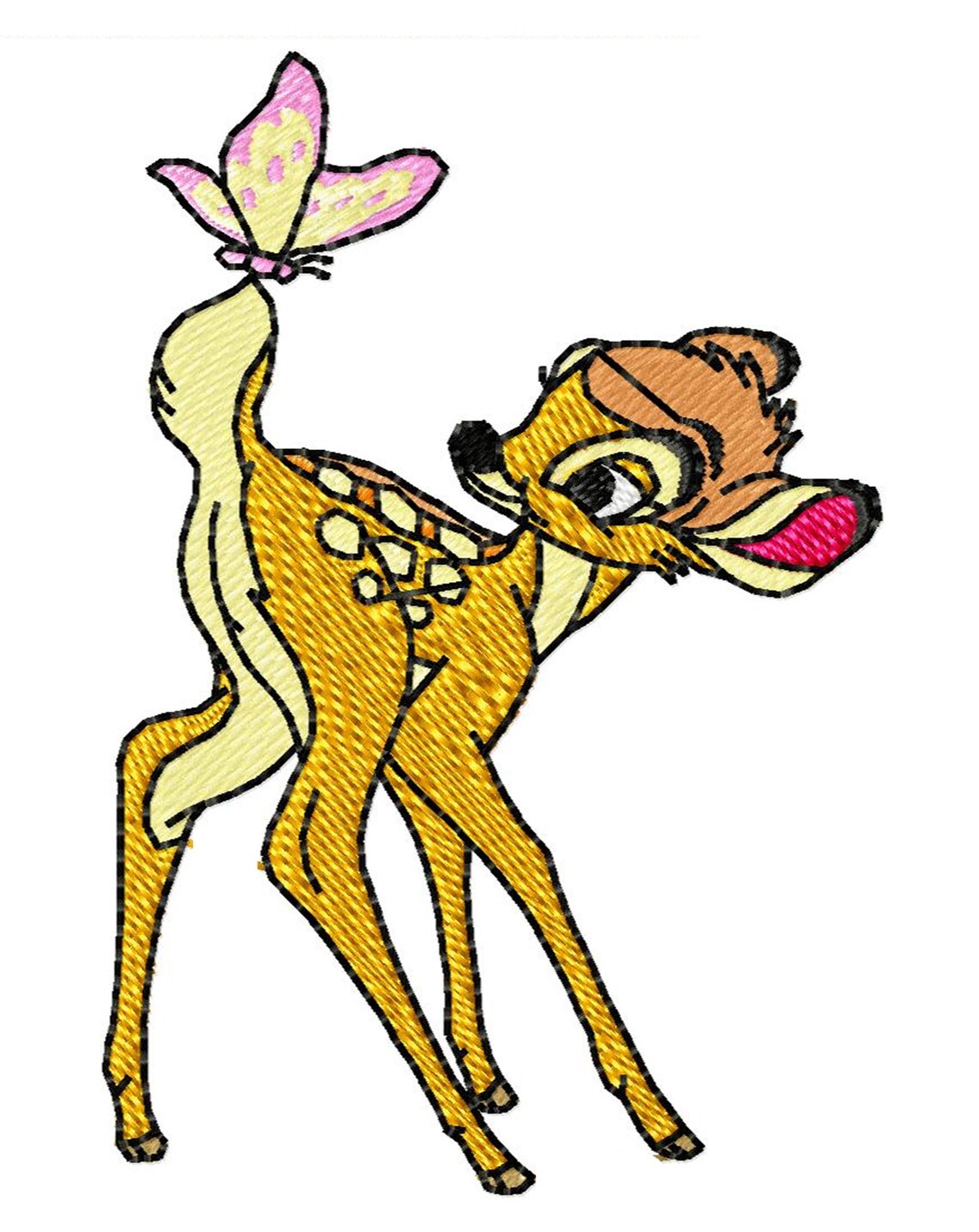 BAMBI Single Machine Embroidery Design for 4x4 Hoop in - Etsy