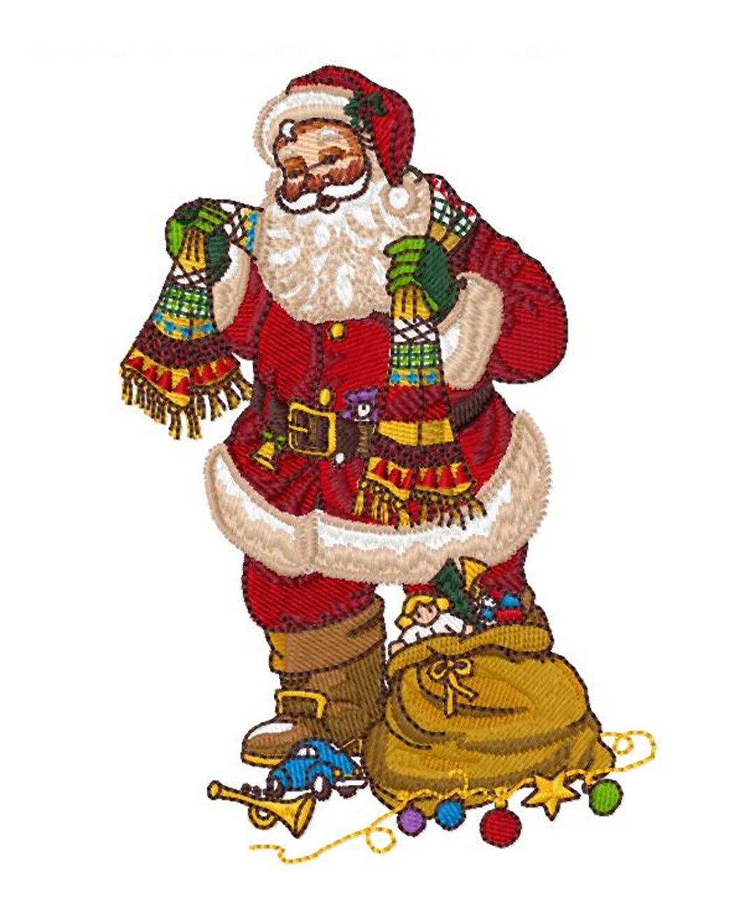 SANTA WITH SACK - Single Machine Embroidery Design for 5x7" Hoop ...