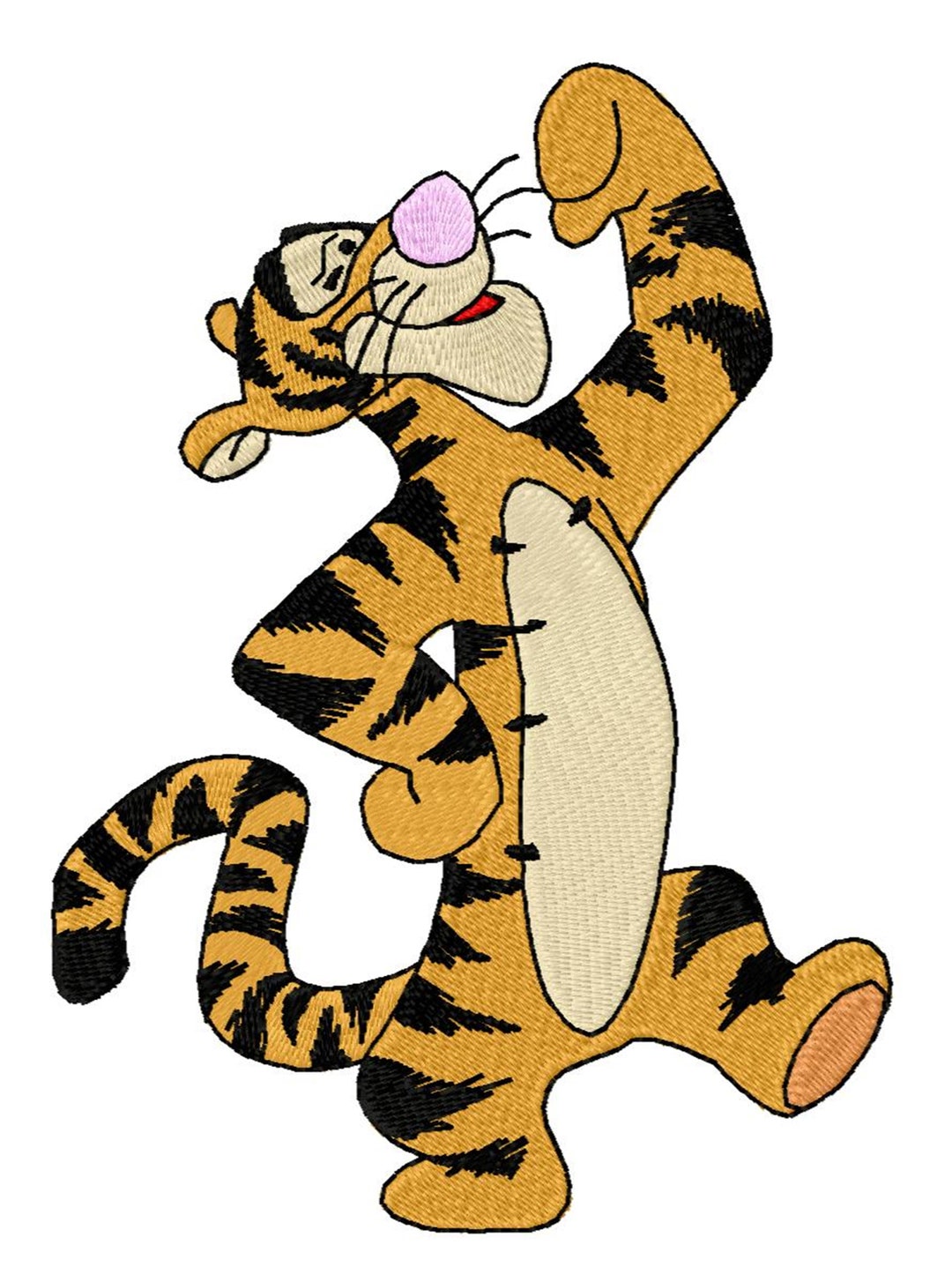 TIGGER HELLO - Single Machine Embroidery Design for 5x7" Hoop in 8 ...