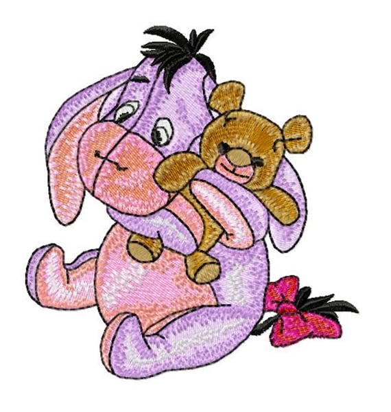 BABY EEYORE WITH Teddy Single Machine Embroidery Design for | Etsy