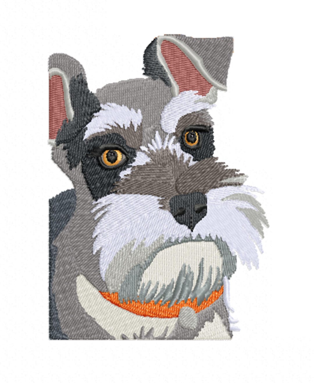 SCHNAUZER - Single Machine Embroidery Design for 5x7" Hoop in 8 Formats ...
