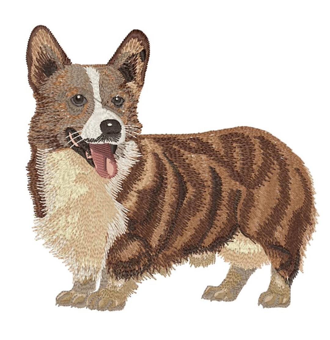 WELSH CORGI - Single Machine Embroidery Design for 6x10" Hoop in 7 ...