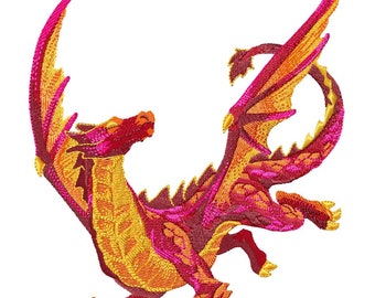 DRAGON TOO Single Machine Embroidery Design for 5x7 Hoop in 8 Formats ...
