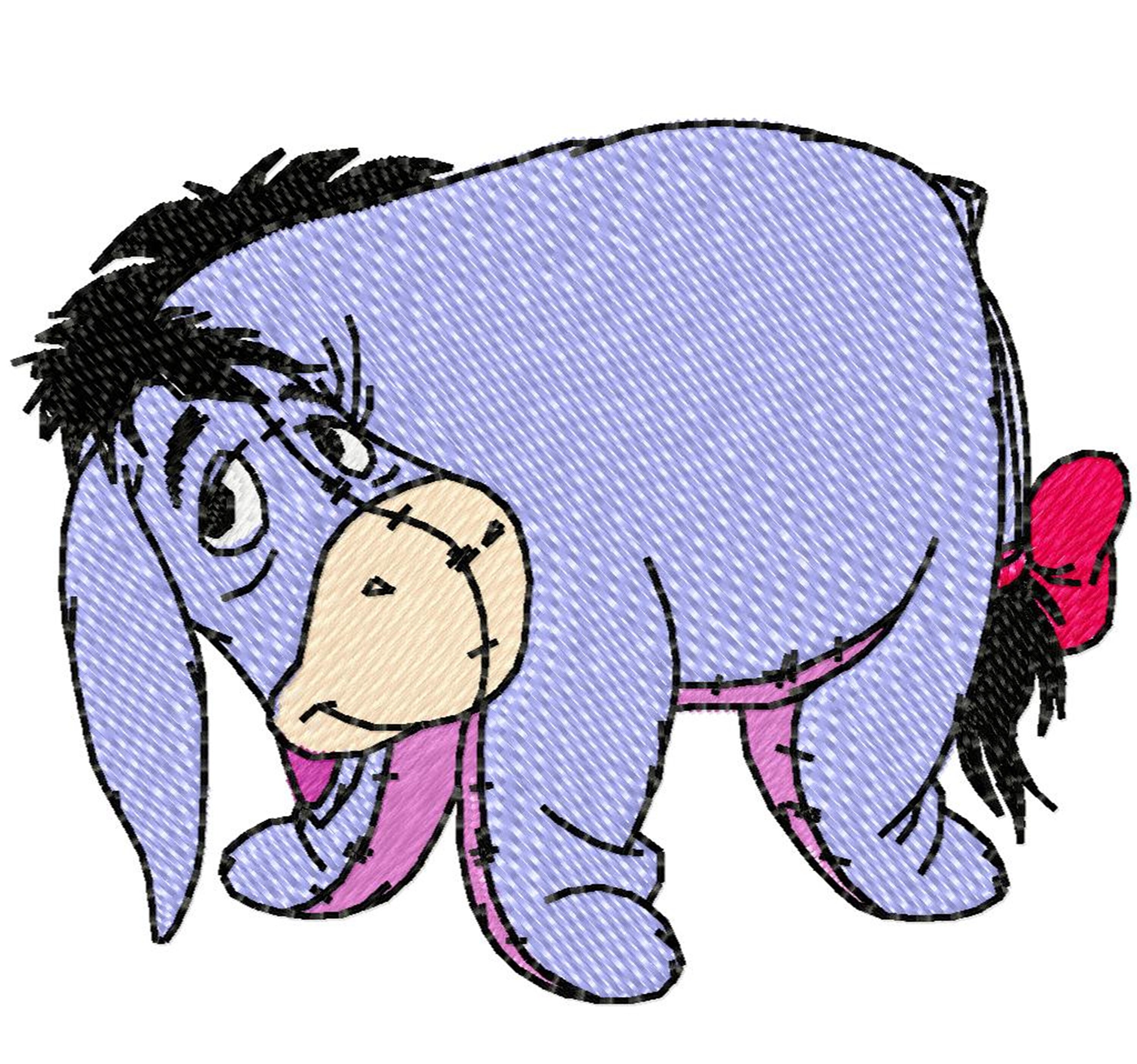 EEYORE TOO Single Machine Embroidery Design | Etsy