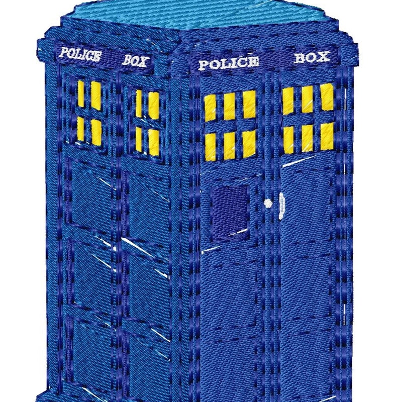 Tardis Embroidery - Etsy
