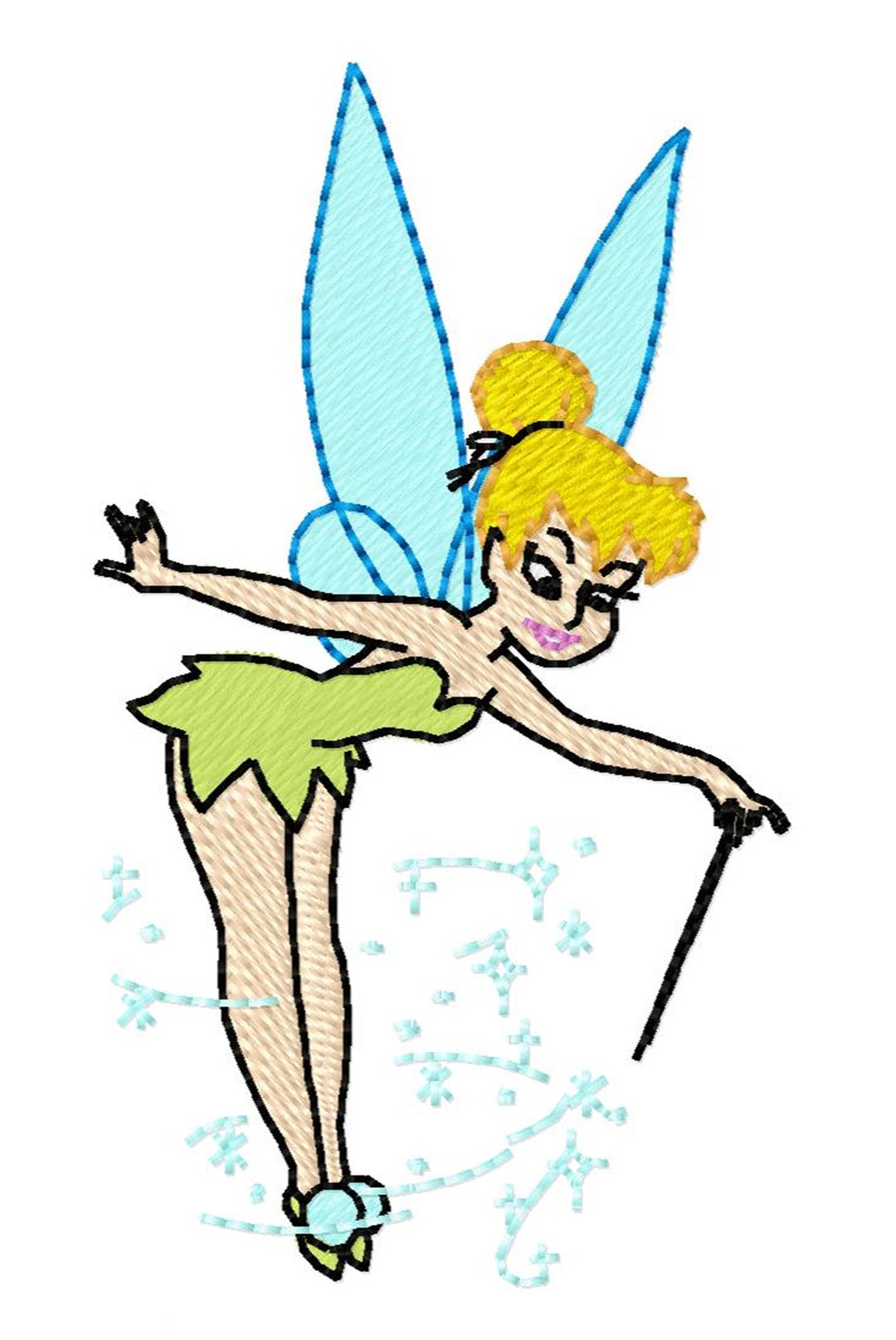 TINKERBELL MAGIC Single Machine Embroidery Design for 4x4 Hoop in 8 ...