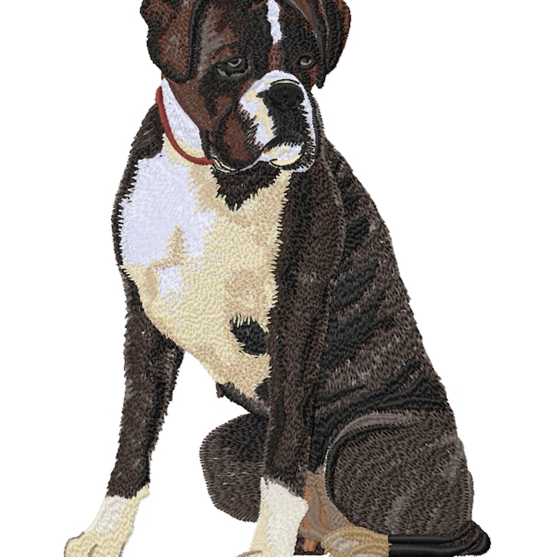 Boxer Dog Embroidery - Etsy
