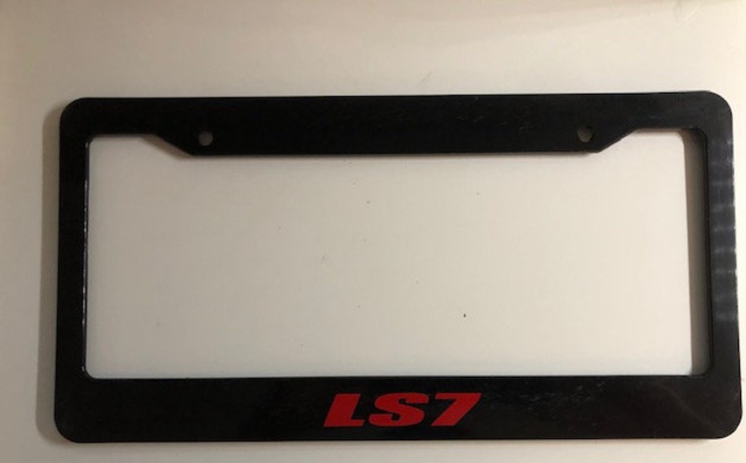 Racing " Ls7 Engine " - Black With RED License Plate Frame - Ls1 Racing ...
