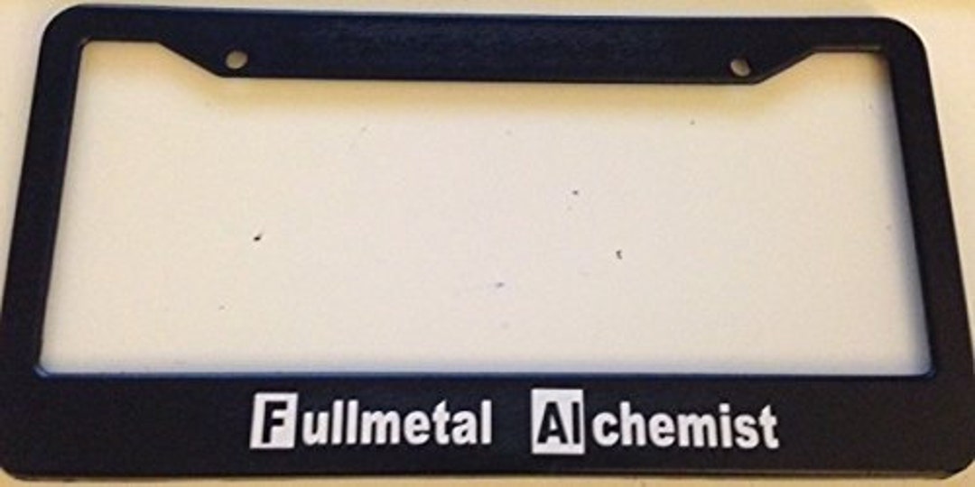 Full Metal Alchemist - Black Automobile License Plate Frame - Funny ...