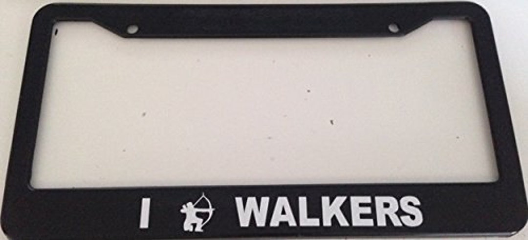 I Shoot Walkers - Black License Plate Frame - Walking Dead Style - Etsy