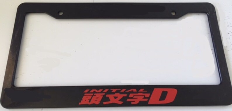 Initial D Racing AE86 Black With Red License Plate Frame - Etsy
