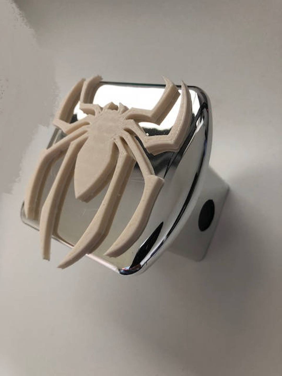 Spider Cool Design in 3d 2 Inch Trailer Hitch Cover Chrome With White ...