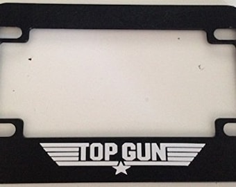 Top Gun Chrome Motorcycle / Scooter License Plate Frame | Etsy