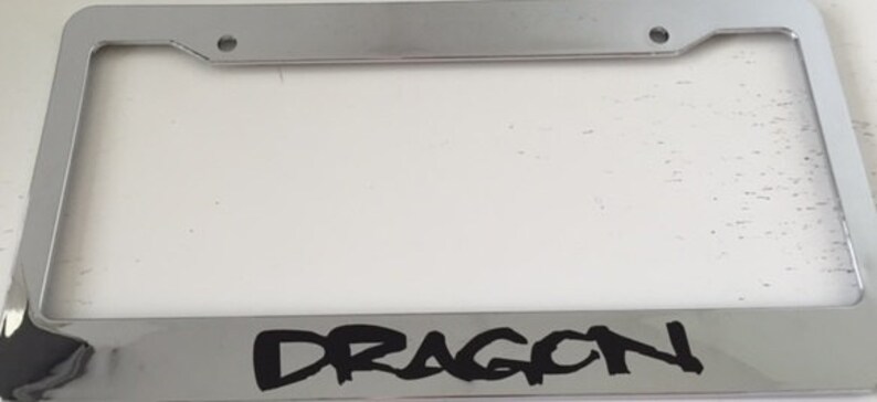 Dragon - Chrome License Plate Frame - Dragons - Mma - Etsy