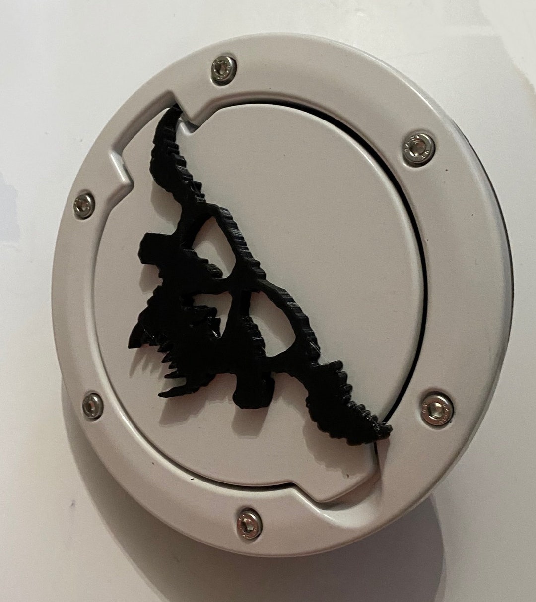 Scary Wide Skull in 3D - White With Black for Jeep Wrangler JK/JKU Flag ...