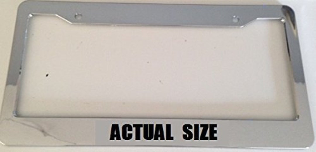 Actual Size - Chrome License Plate Frame - Small Car Funny Mini Fiat ...