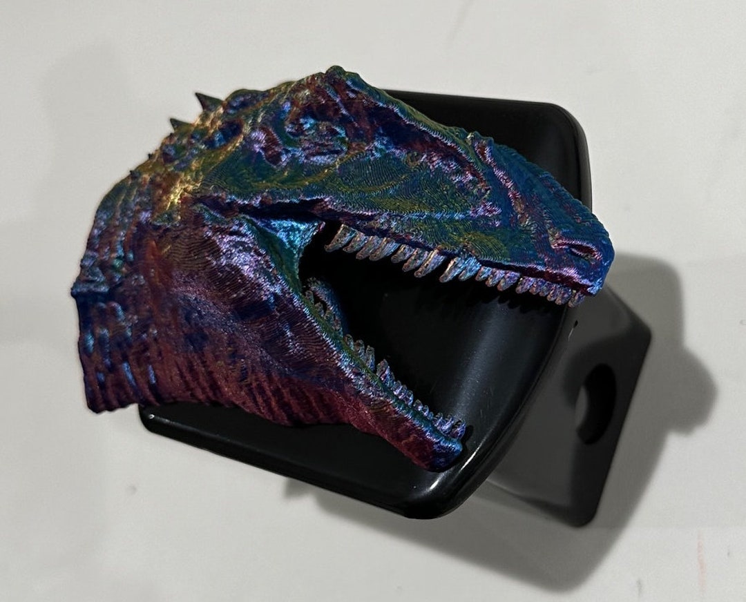 Tyrannosaurus Rex T-rex FULL Head in 3D Black W Various Colors 2 Inch ...
