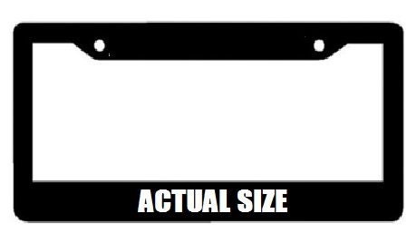 Actual Size - Black License Plate Frame - Small Car Funny Mini Fiat ...