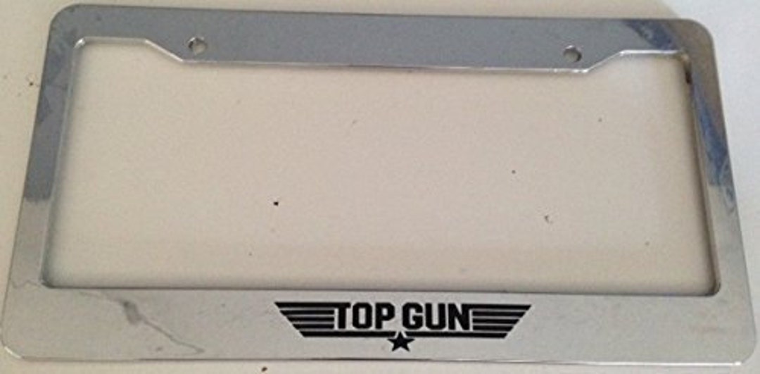 Top Gun Classic - Chrome Automobile License Plate Frame - Funny - Etsy