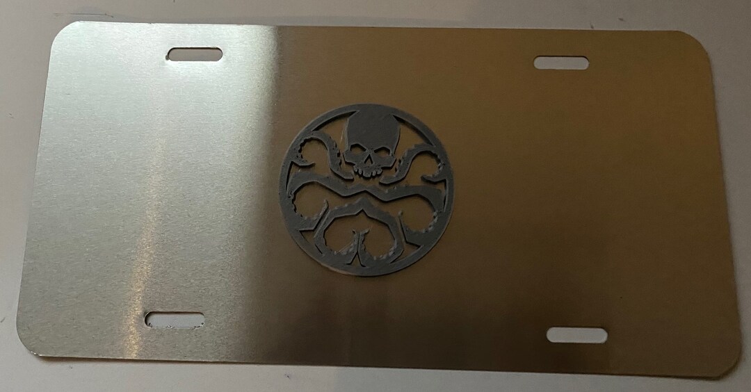 Hydra Octopus in 3D - Grey With Army Green License Plate INSERT - Super ...
