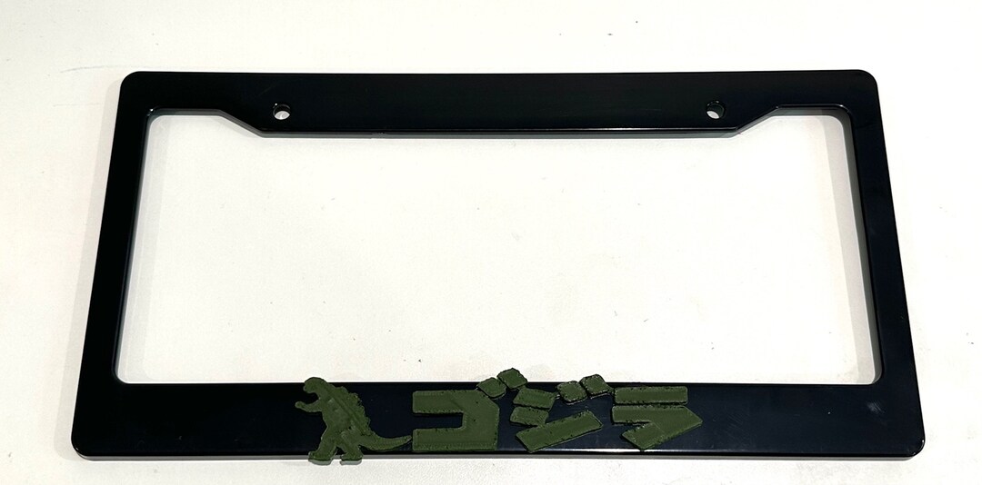 G0dzilla Super Hero Lizard Kanji With Silhouette in 3D - Black W Army ...