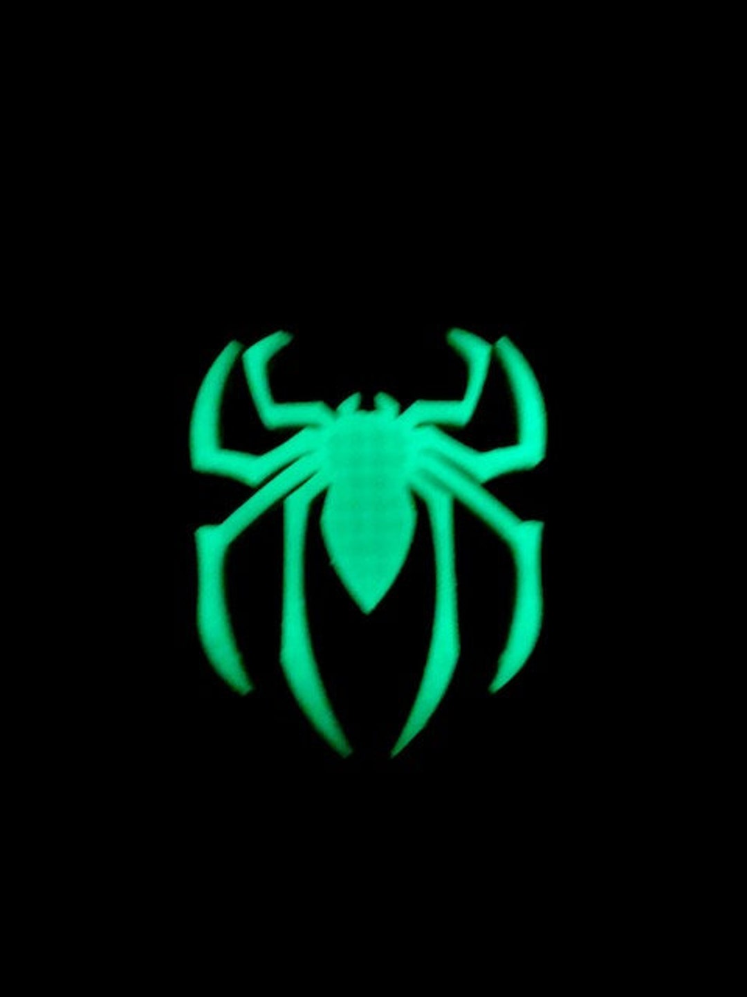 Spider in 3D - Black Glow in the DARK With White License Plate INSERT ...