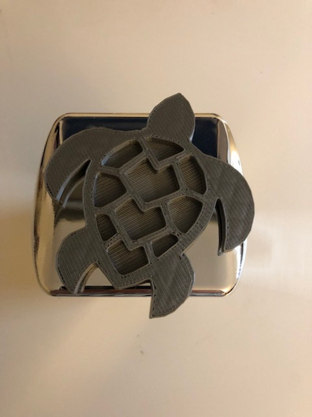 Turtle Swimming in 3D Grey With Grey Shell - 2 Inch Trailer Hitch Cover ...