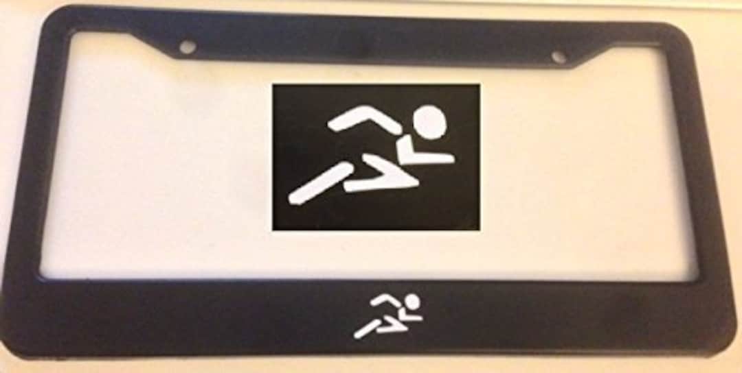 Jogger Runner Very Cute - Black Automobile License Plate Frame - Etsy