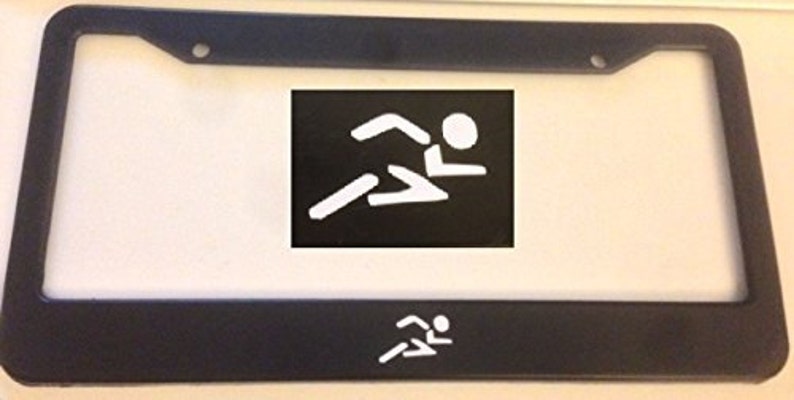 Jogger Runner Very Cute Black Automobile License Plate Frame | Etsy